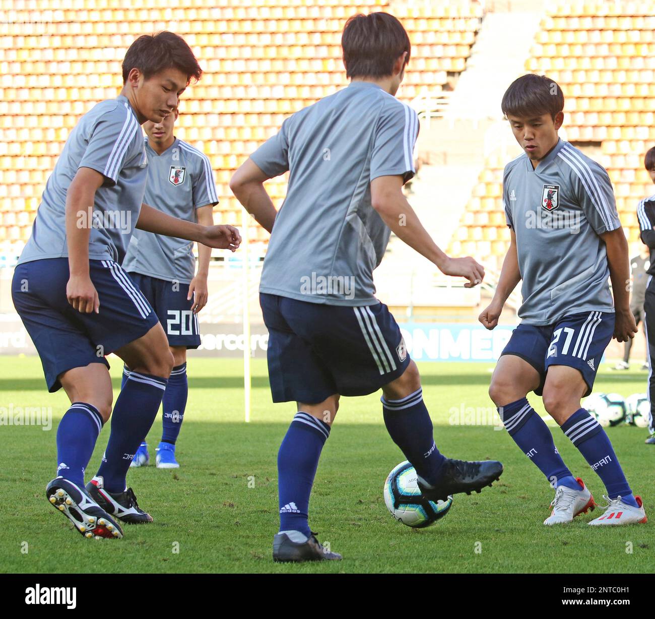 Members of Japan National Football Team (Samurai Blue) attend a ...