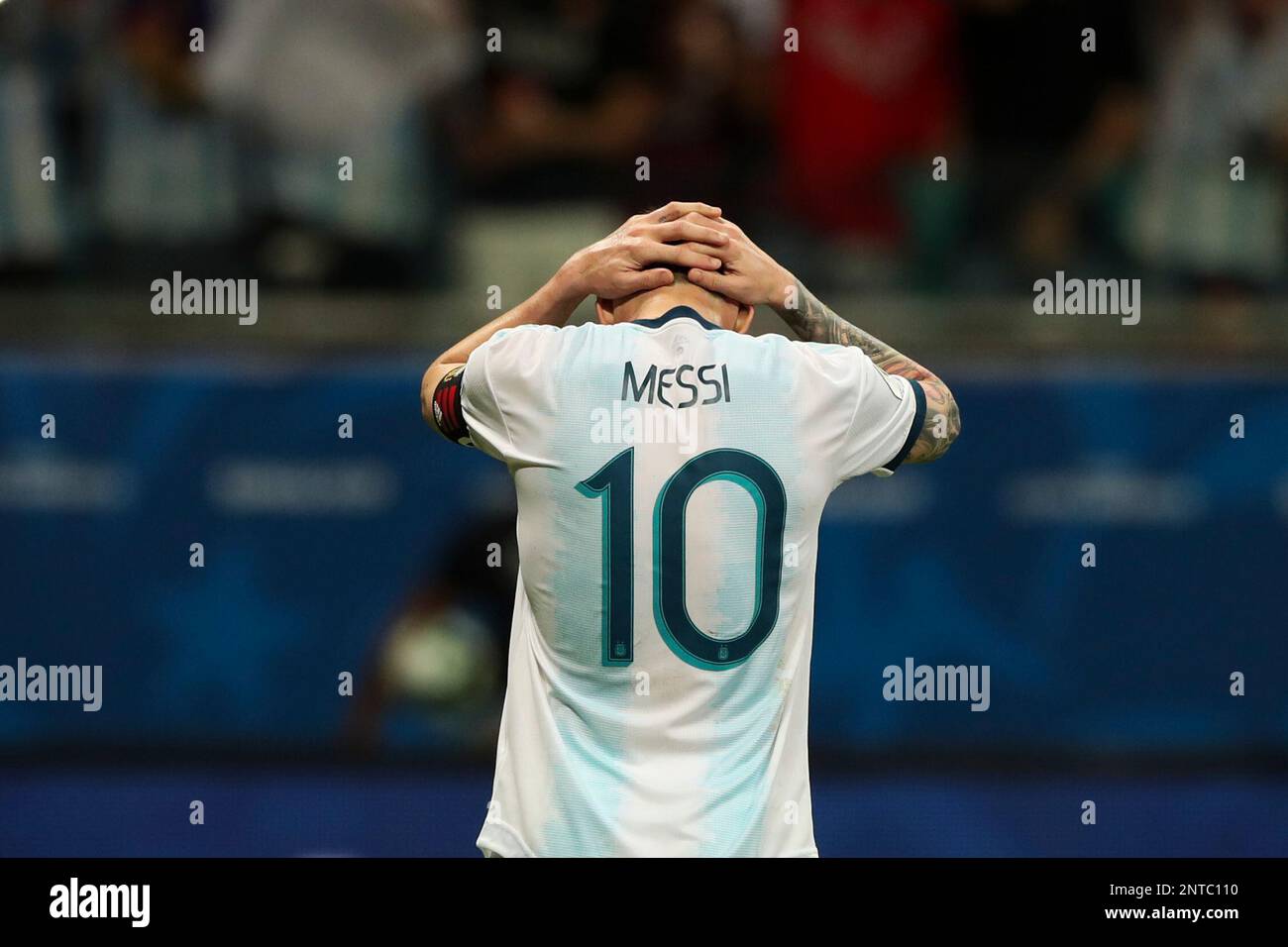 Argentina's Lionel Messi gestures after failing to score during a Copa ...