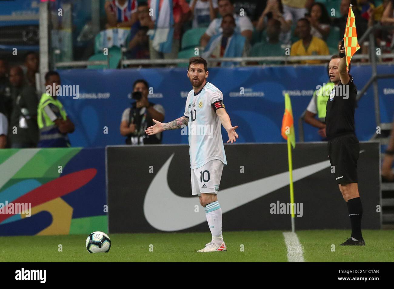 Argentina's Lionel Messi gestures during a Copa America Group B soccer ...