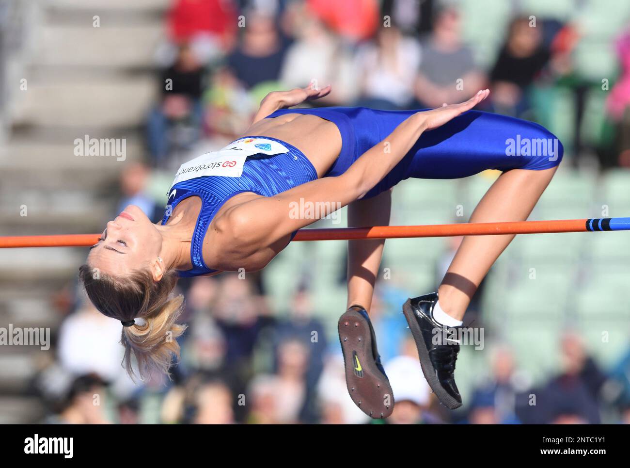 Yuliya Levchenko (UKR) places sixth in the women's high jump at 6-4¼ (1 ...