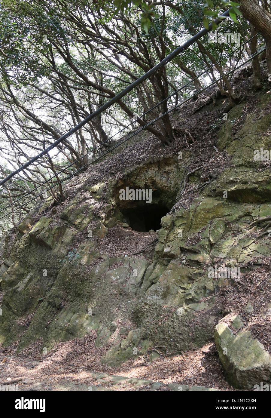 A bombproof shelter is seen at Okinoshima of Tomogashima Islands off ...