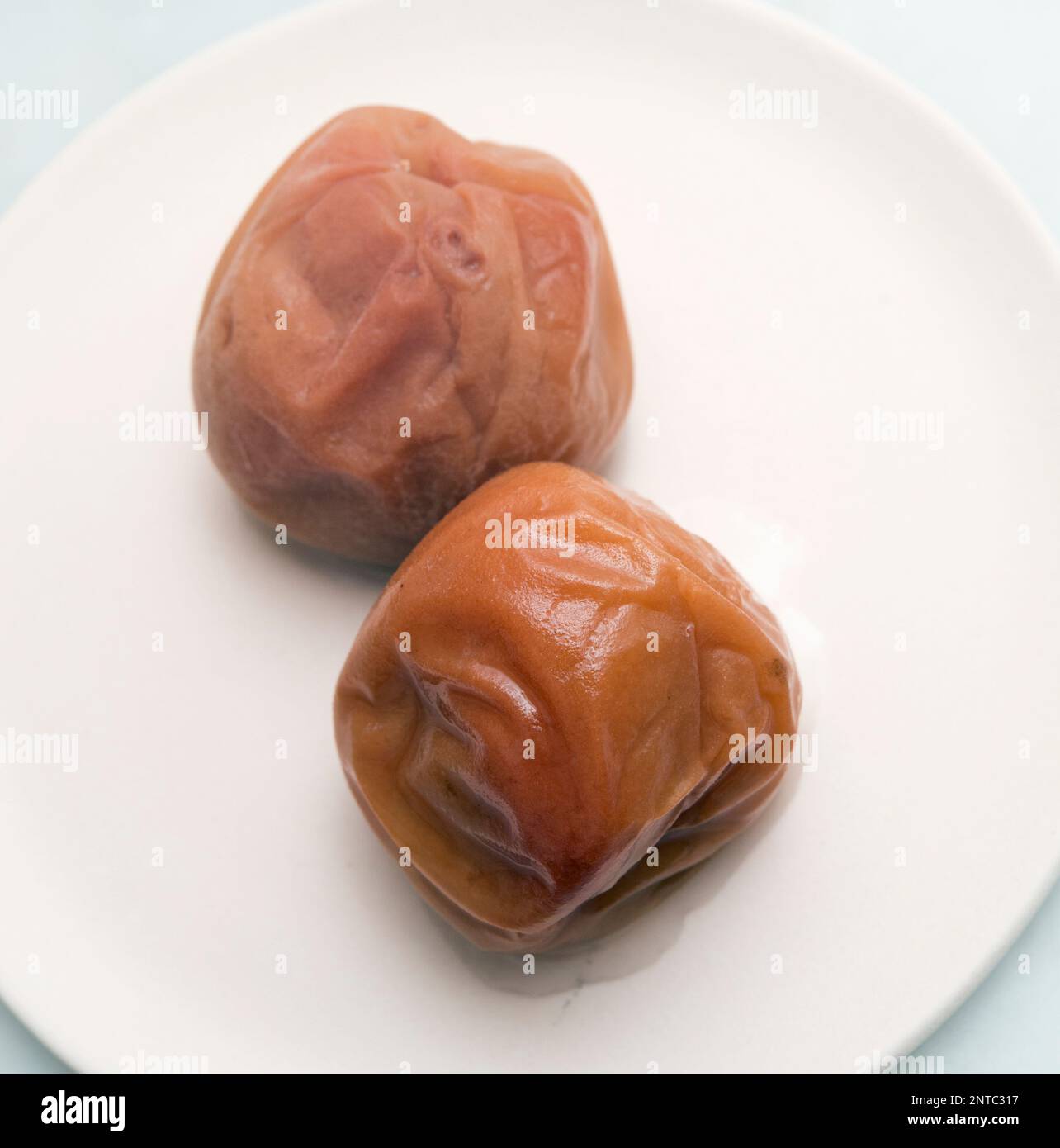 A picture taken on June 12 shows Umeboshi, which means dried plum, in ...
