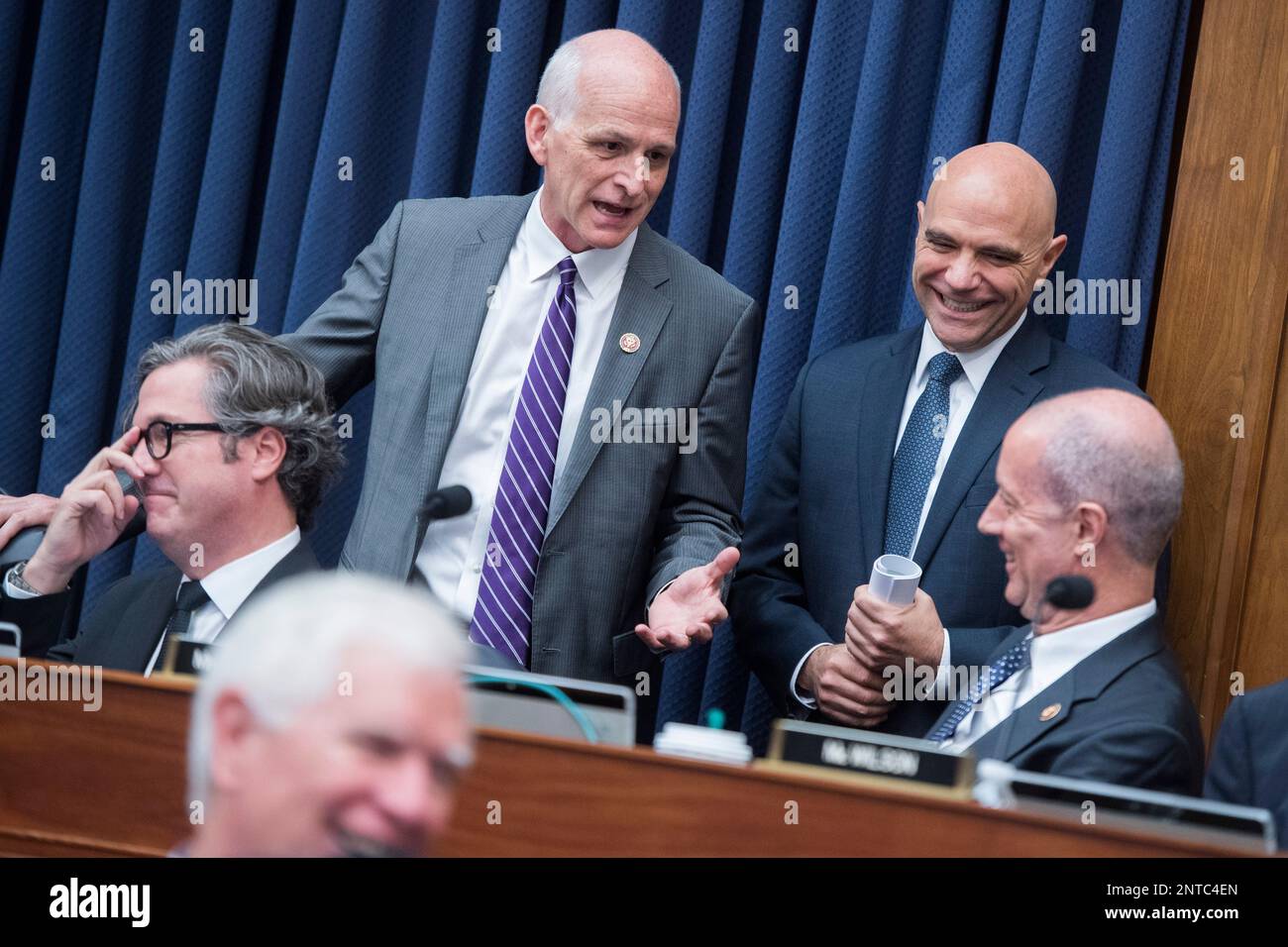 UNITED STATES - JUNE 12: Chairman Adam Smith, D-Wash., talks with ...