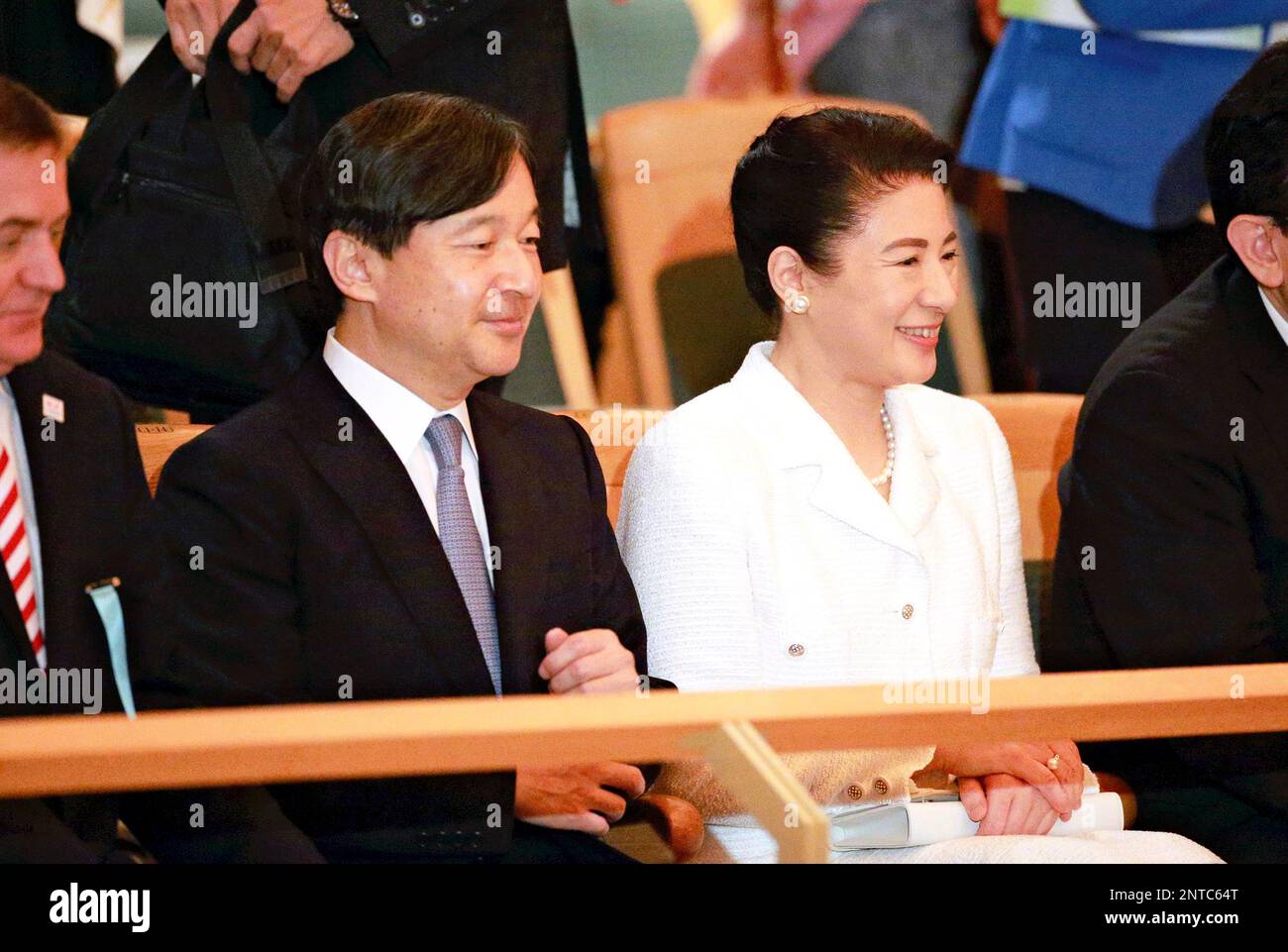 Japanese Emperor Naruhito and Empress Masako arrive at Tokyo Opera City ...