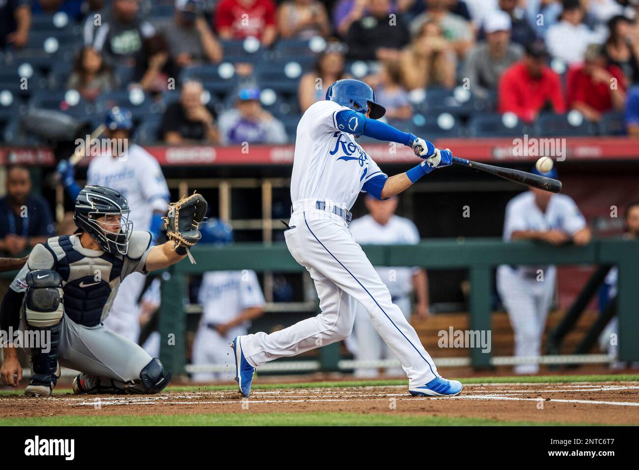 Kansas City Royals' Nicky Lopez hits a second-inning solo home run in ...