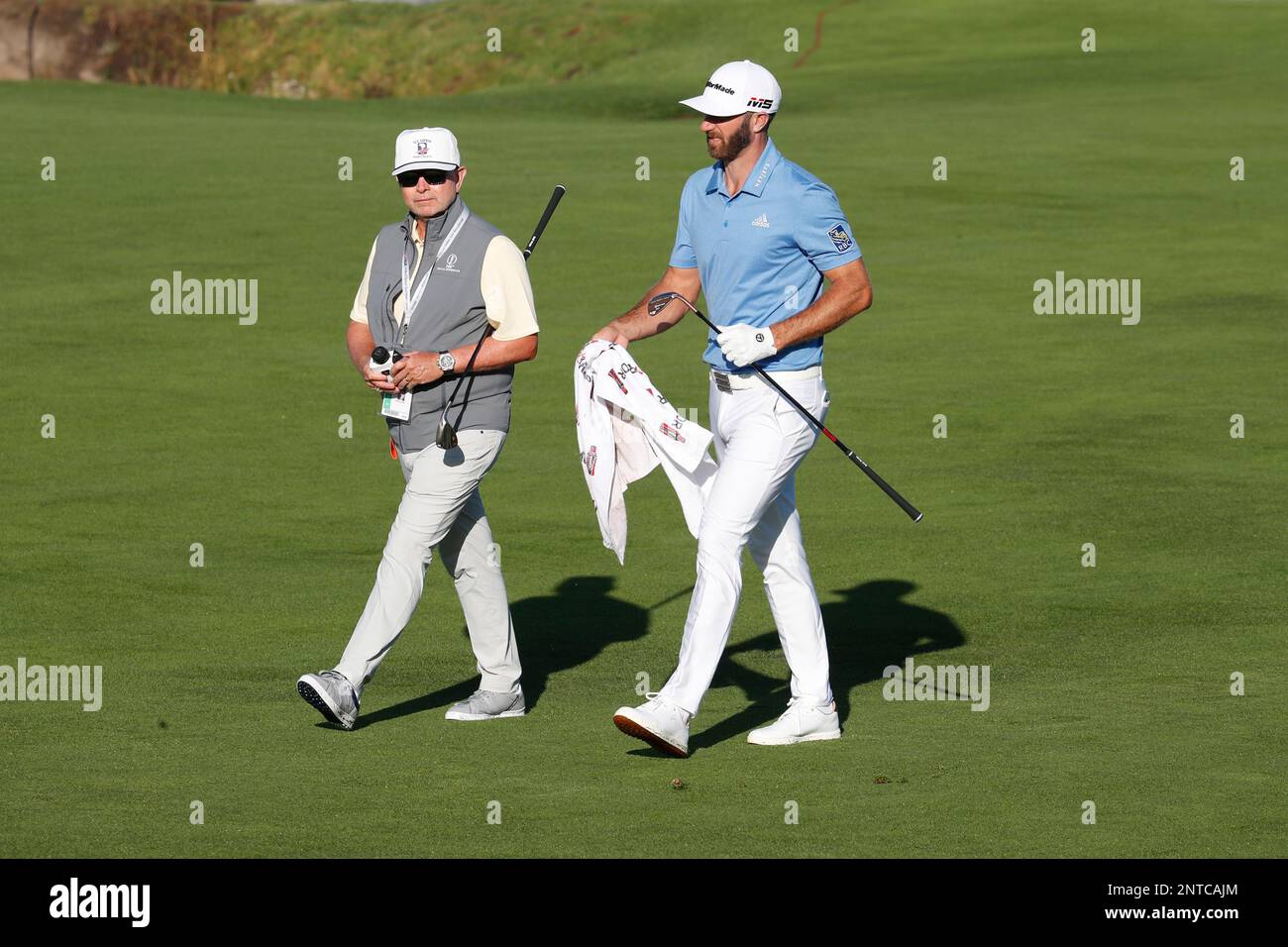 PEBBLE BEACH, CA - JUNE 11: PGA golfer Dustin Johnson walks the 4th ...