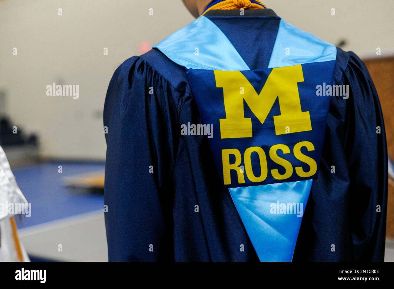 Connor Bagby's graduation gown at Grass Lake High School on Friday, May ...