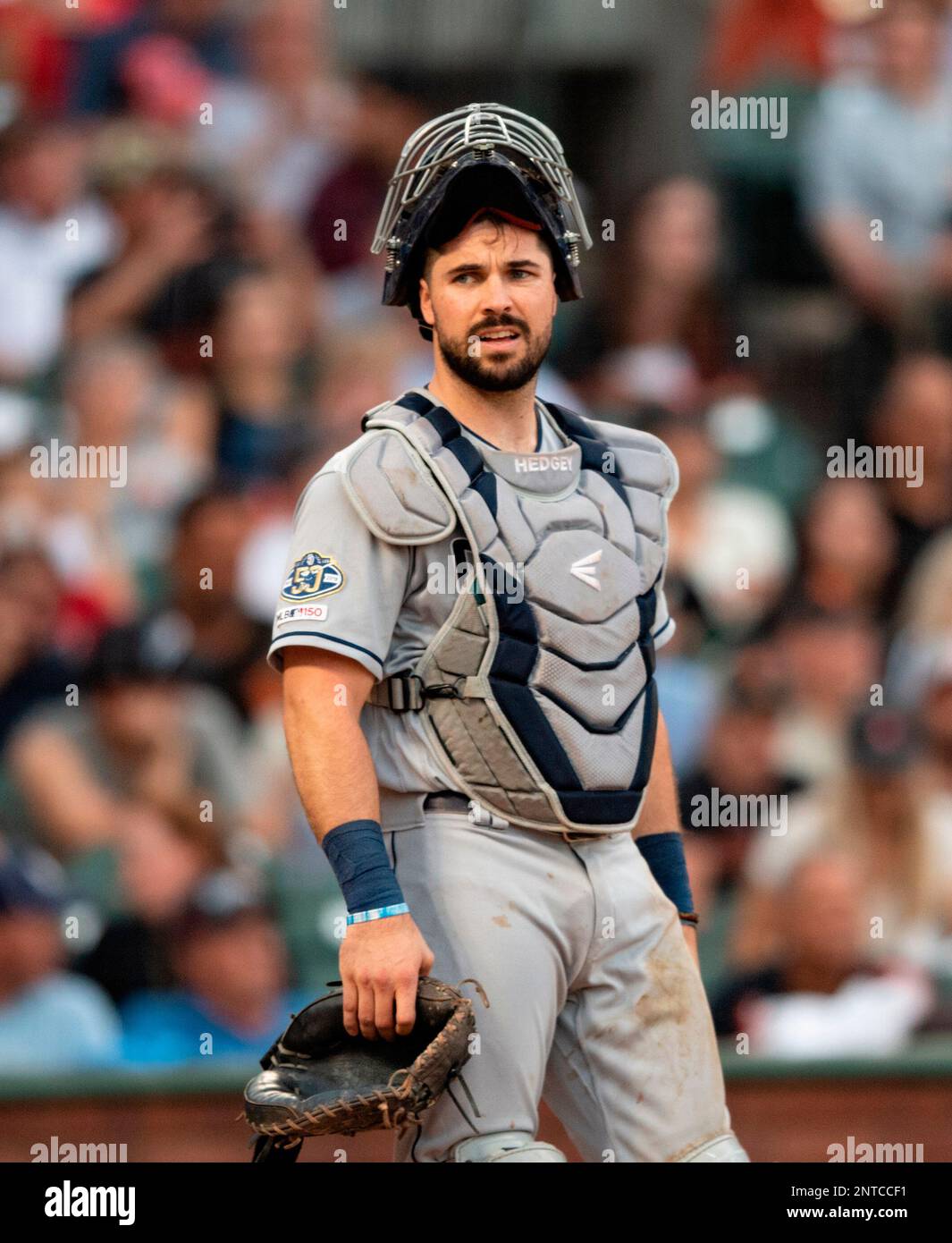 June 11, 2019: San Diego Padres catcher Austin Hedges (18) takes a ...