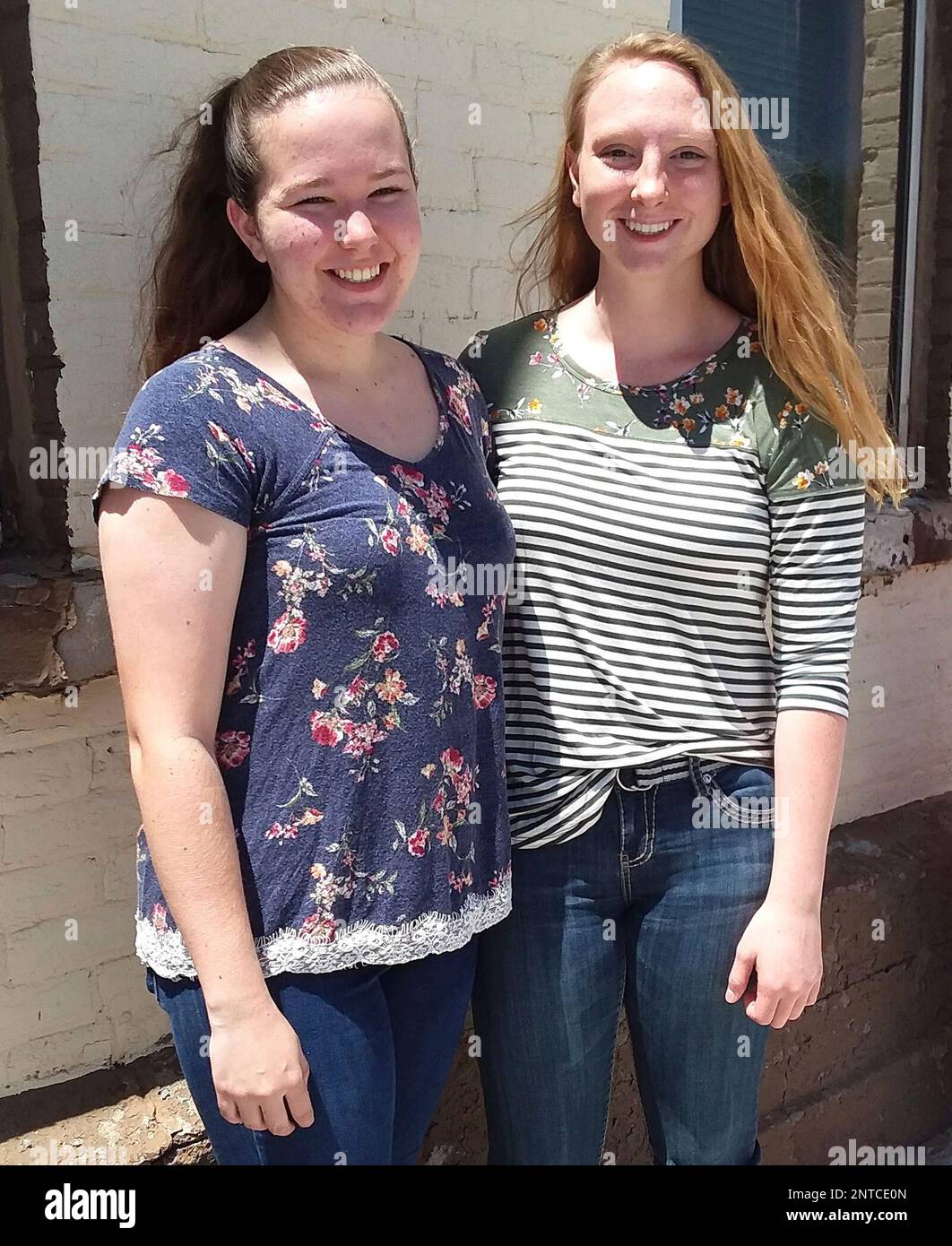 In this Friday, June 7, 2019 photo, Yankton High School students Sarah ...