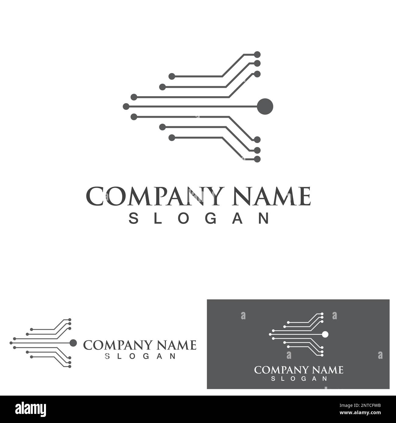 circuit technology logo vector template-vector Stock Vector Image & Art ...