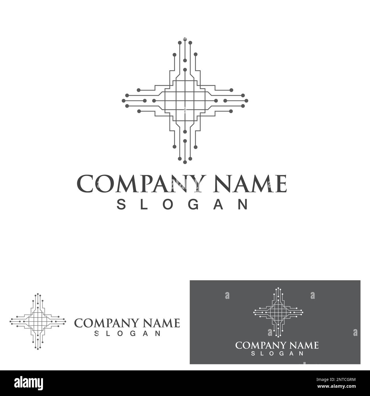 circuit technology logo vector template-vector Stock Vector Image & Art ...