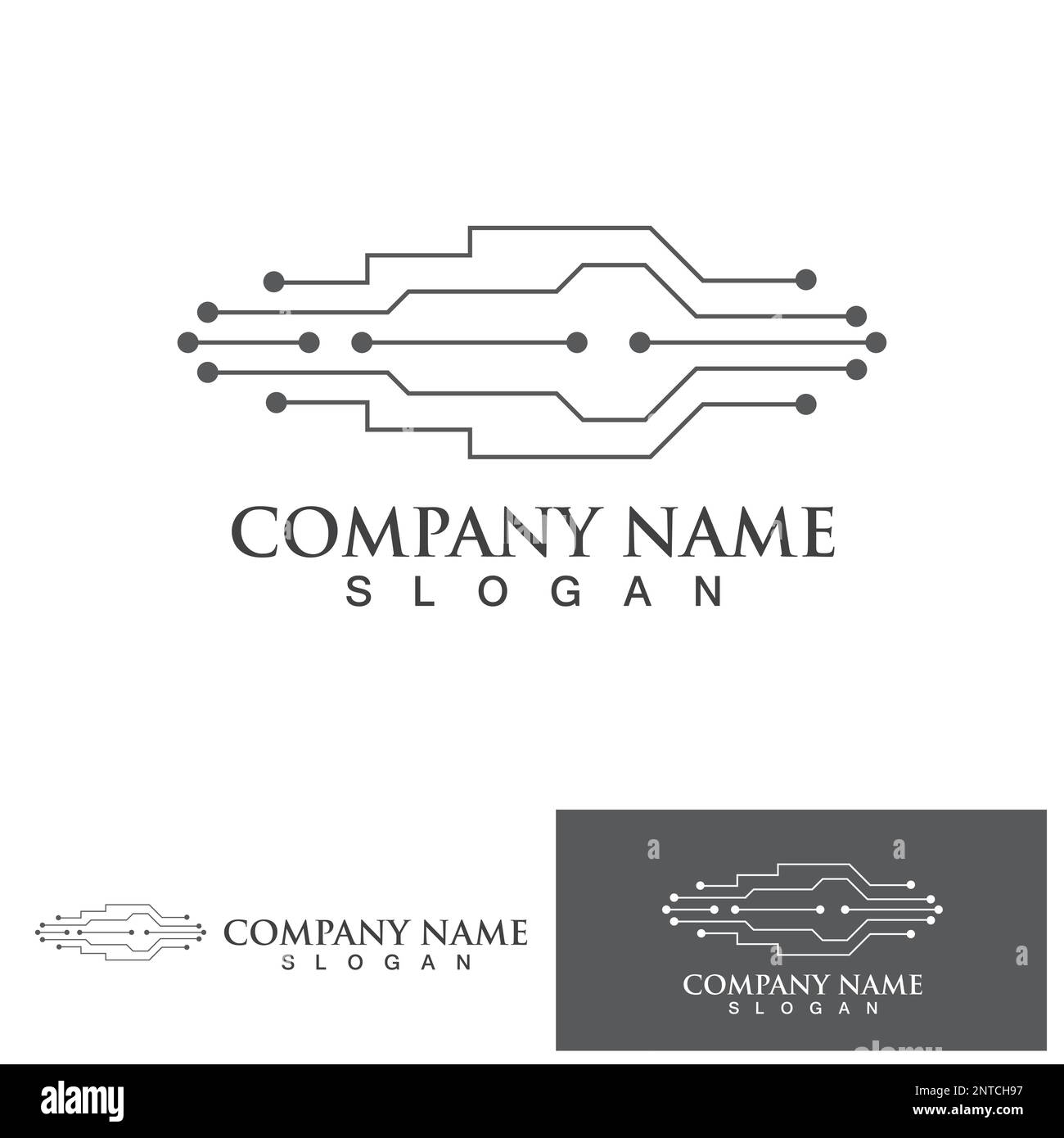 circuit technology logo vector template-vector Stock Vector Image & Art - Alamy