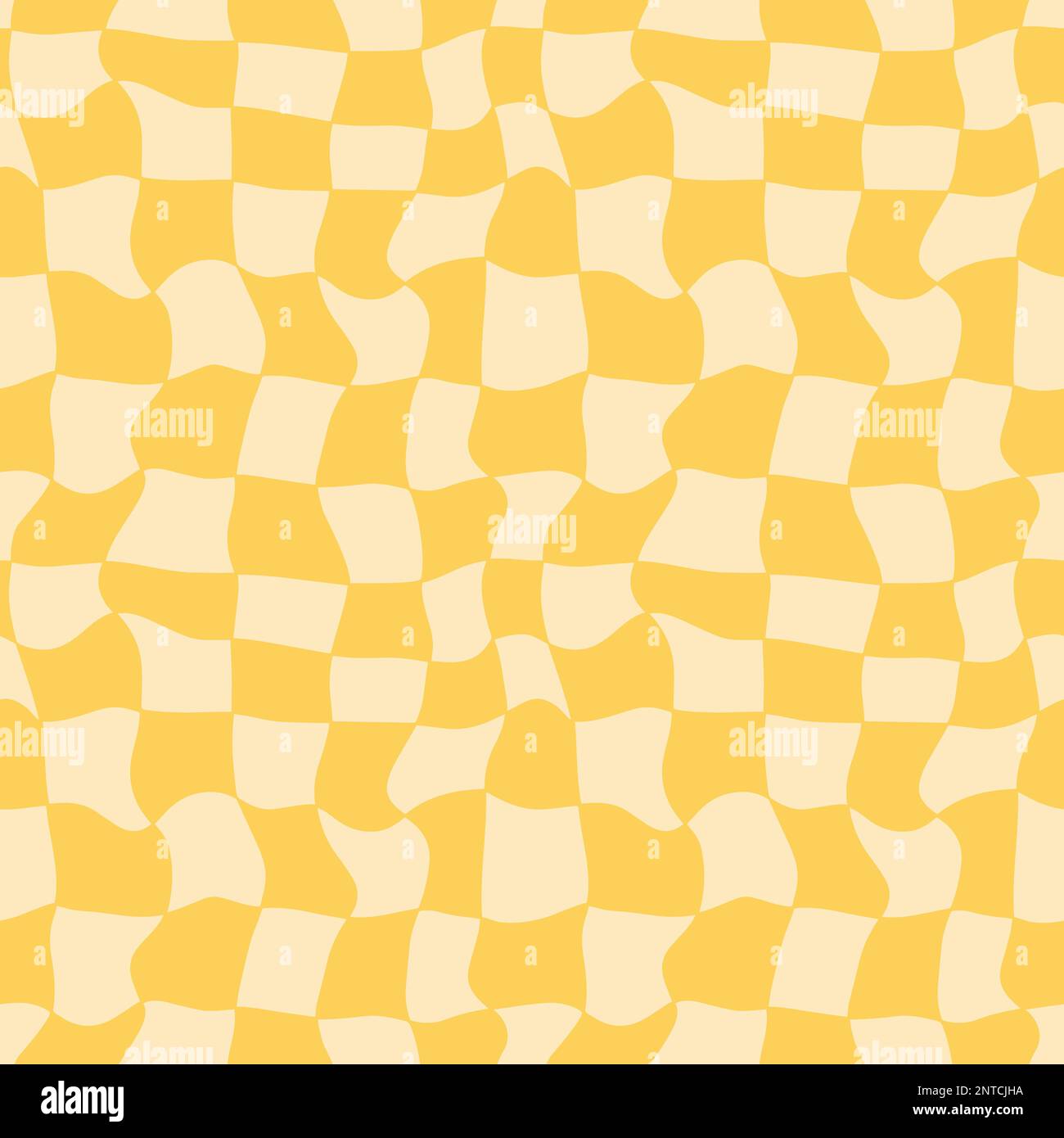 Groovy distorted positive chessboard seamless pattern. Trippy twisted ...