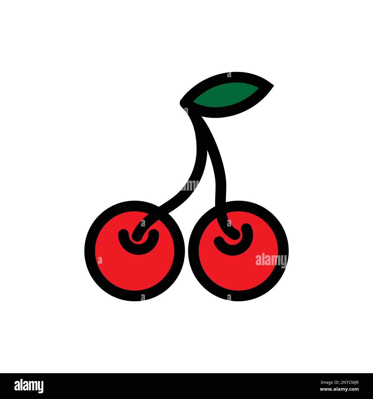 Banana berry black flat Stock Vector Images - Alamy