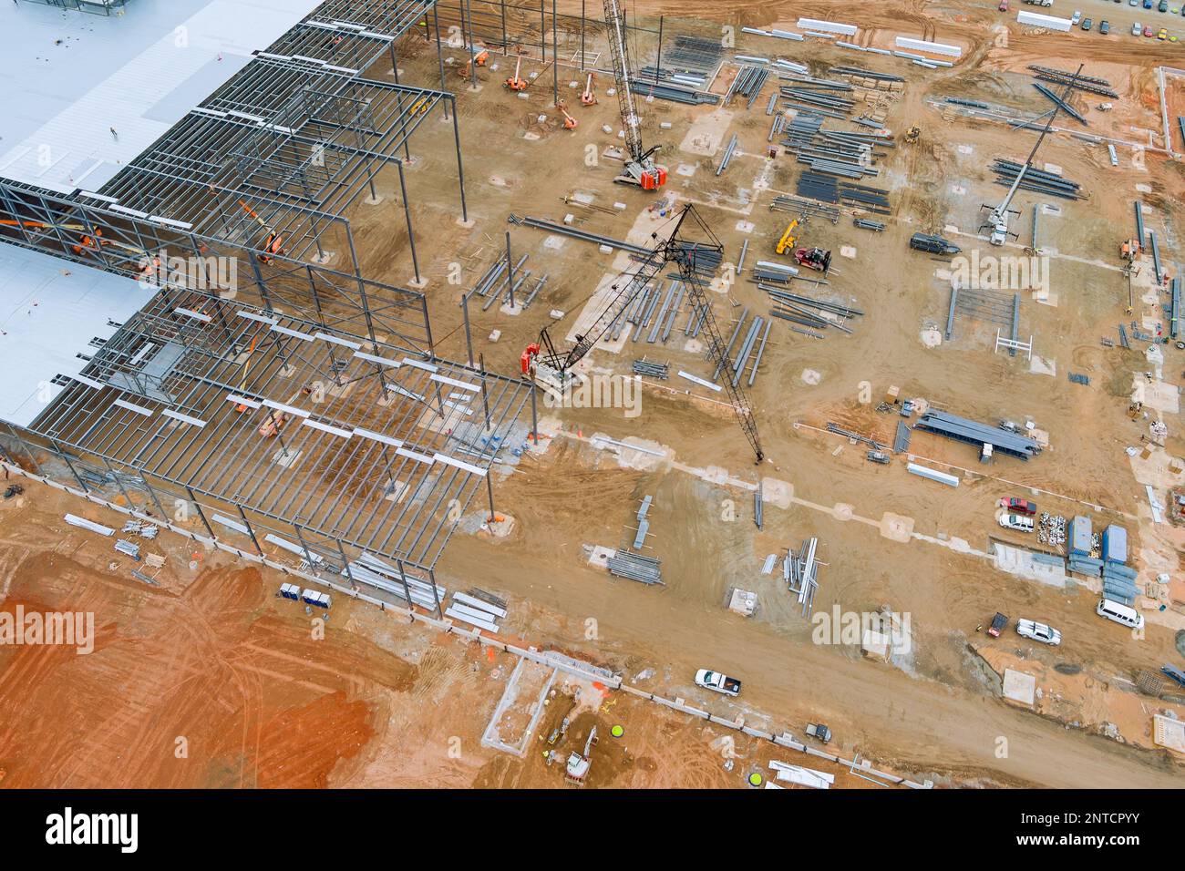 Construction equipment that being used to construct residential complex ...