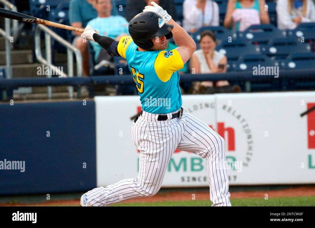June 8, 2019 - Trenton, New Jersey, U.S - MATT LIPKA at bat. He was the ...