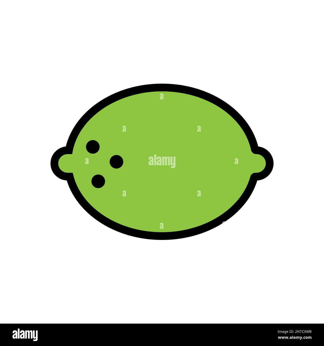 Lime line icon isolated on white background. Black flat thin icon on ...