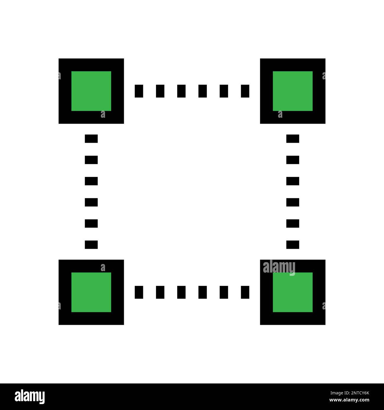 Edit corner line icon isolated on white background. Black flat thin ...