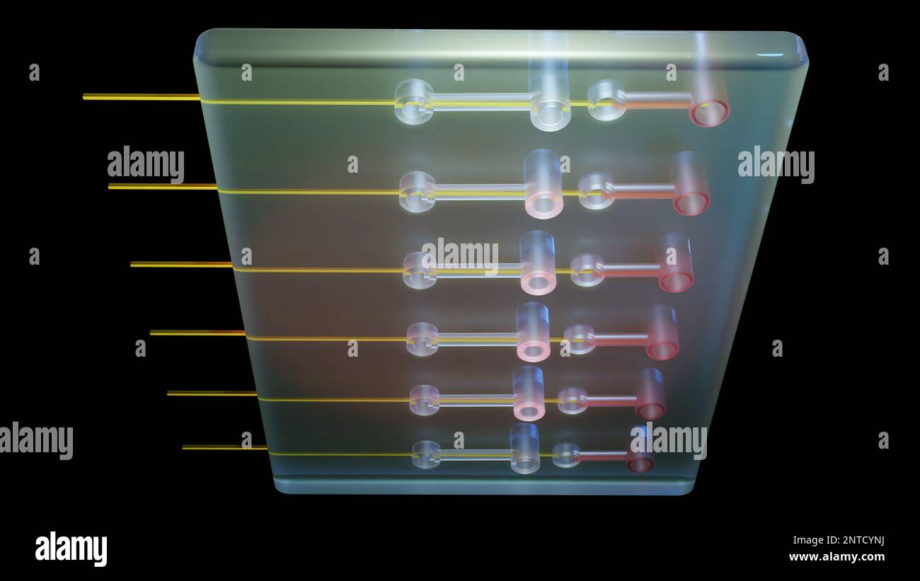 Transparent Microfluidic devices. T3d render illustration Stock Photo ...
