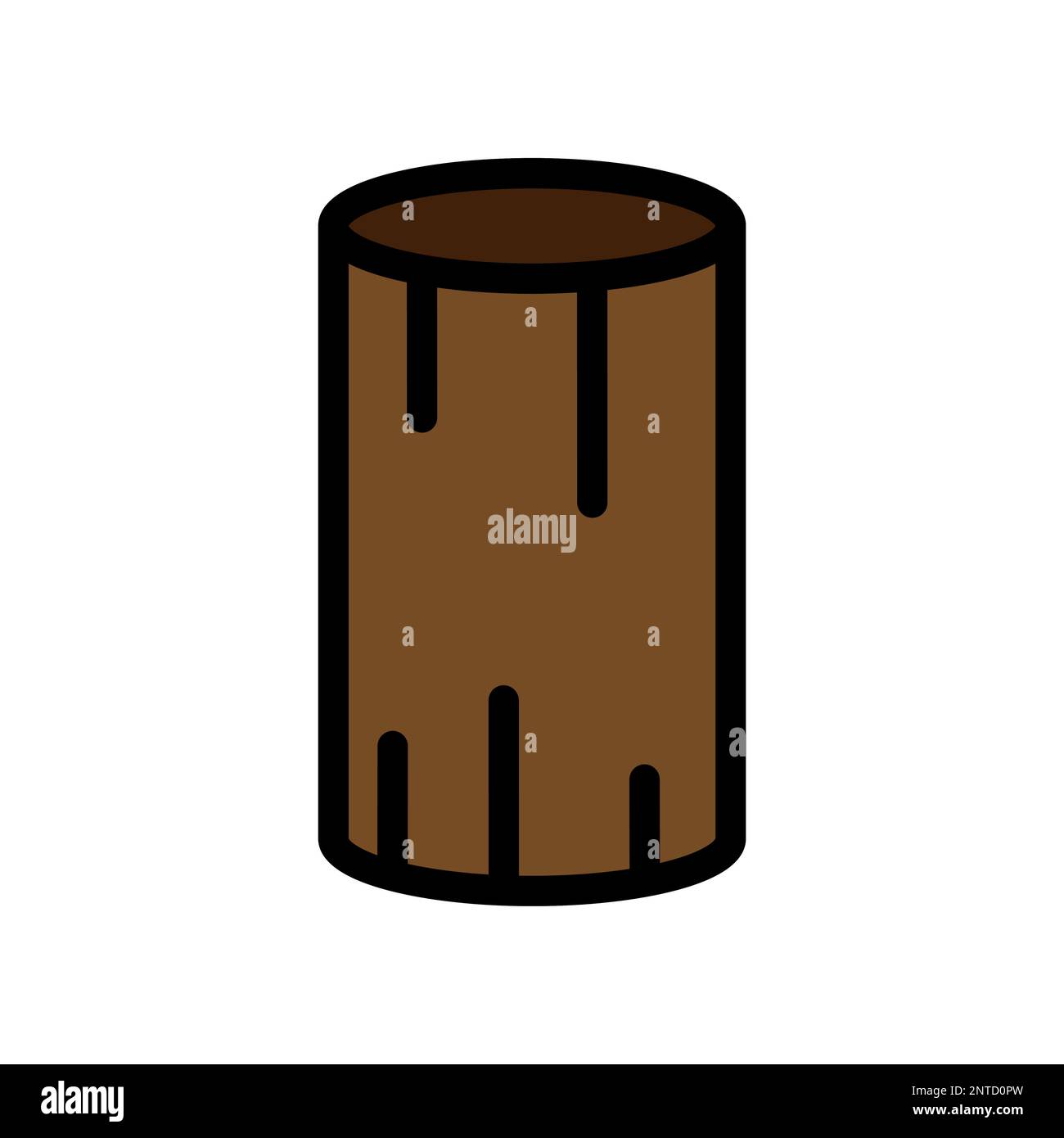 Log line icon isolated on white background. Black flat thin icon on ...