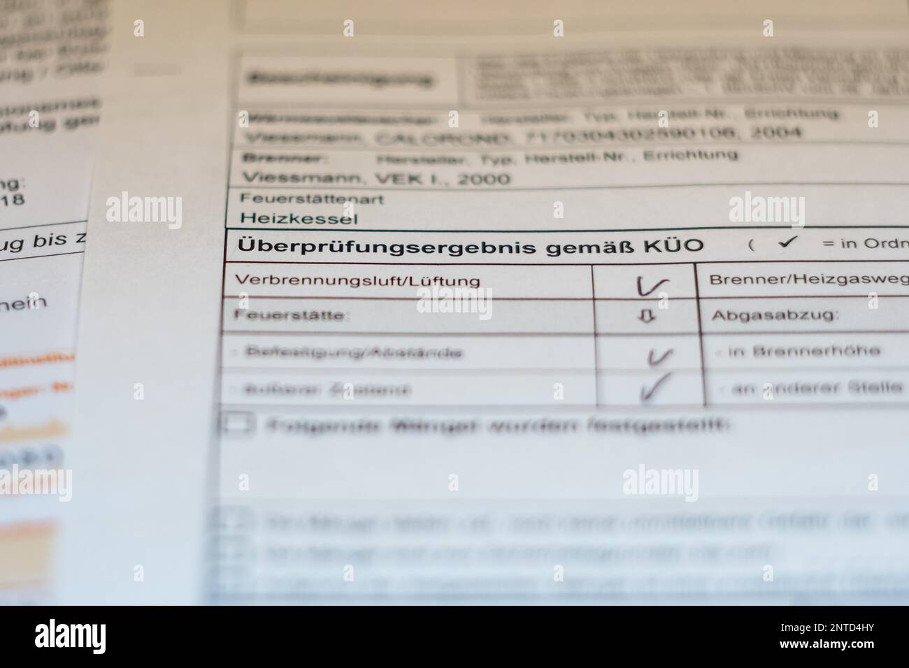 Inspection result according to KUeO Stock Photo - Alamy