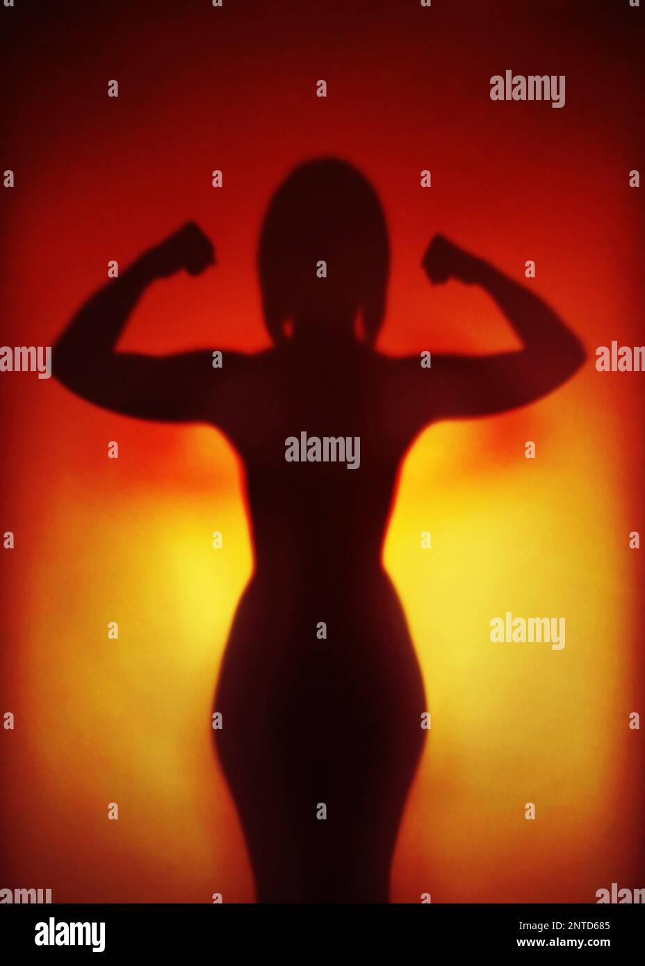 Woman Flexing Silhouette Page 2 | Muscle Woman Vector Art, Icons, And