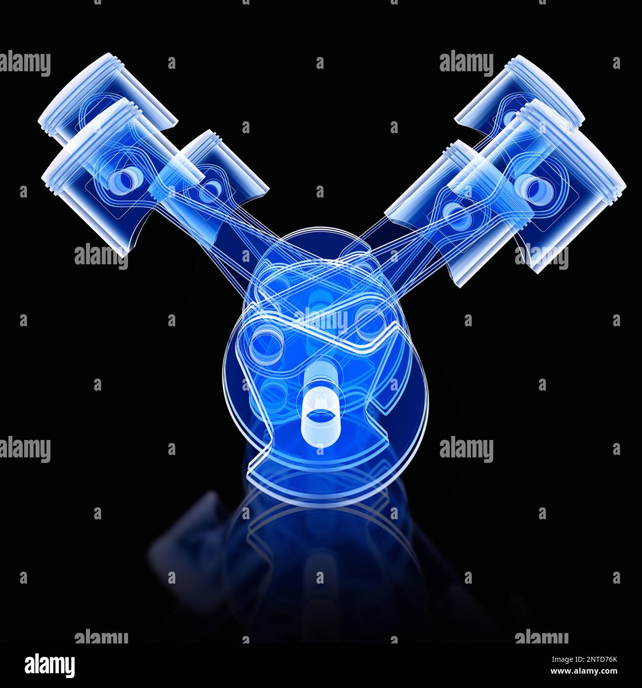 3D rendering of an v engine concept Stock Photo - Alamy