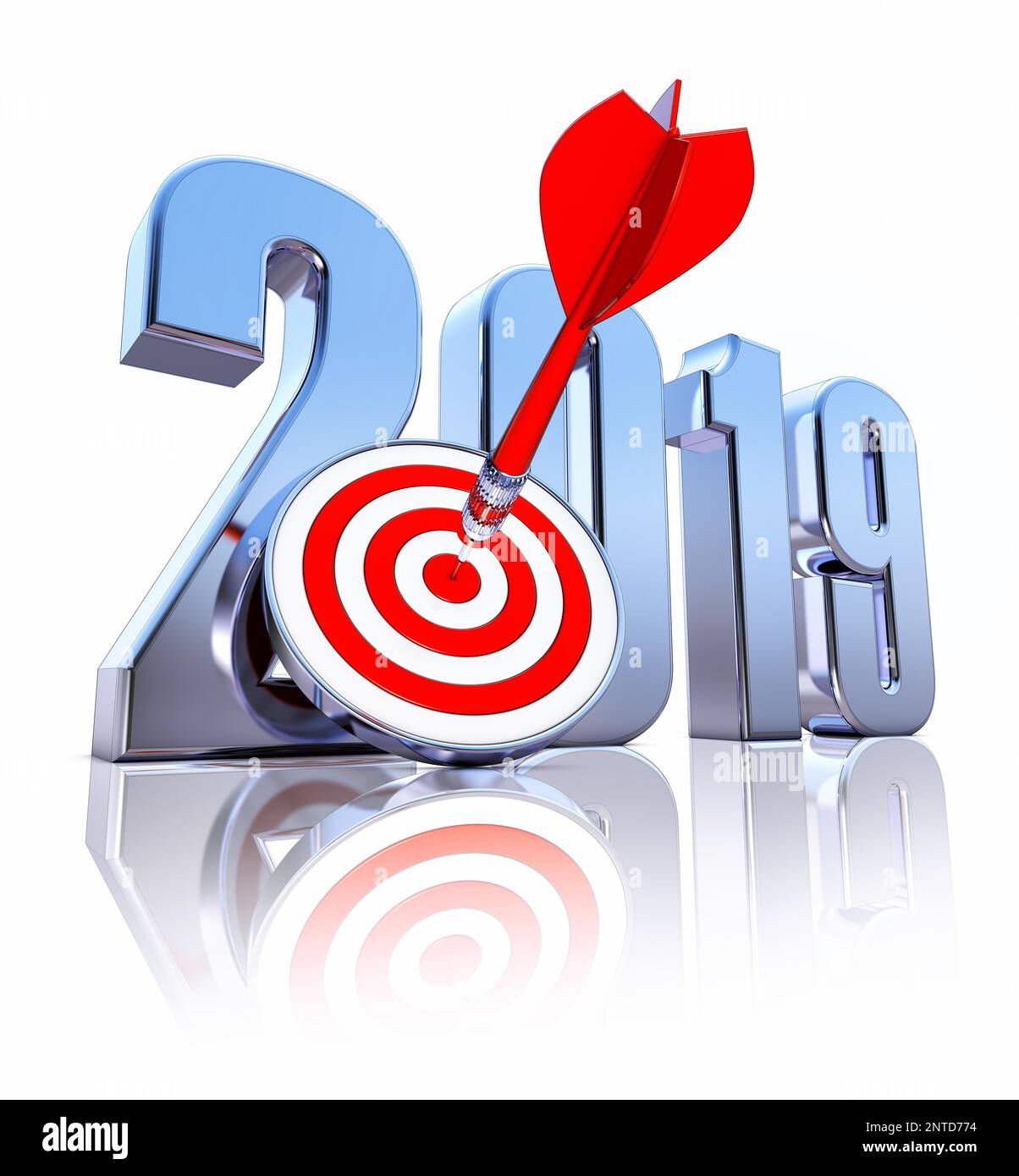 3D rendering of an 2019 symbol Stock Photo - Alamy