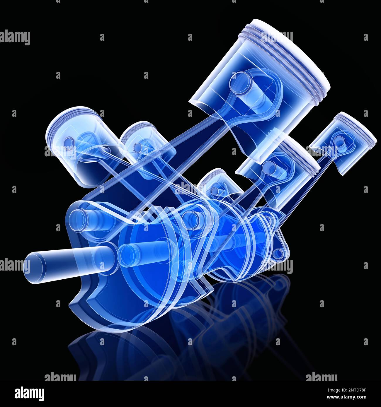 3D rendering of an v engine concept Stock Photo - Alamy