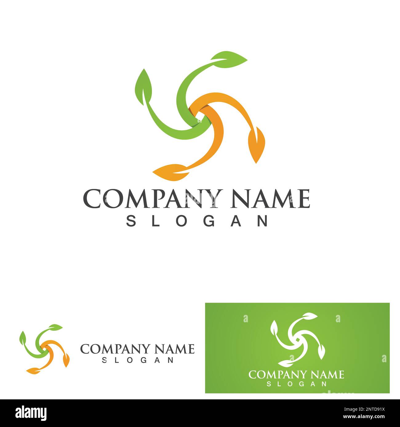 Eco Energy Vector Logo with leaf symbol. Green color with flash or ...