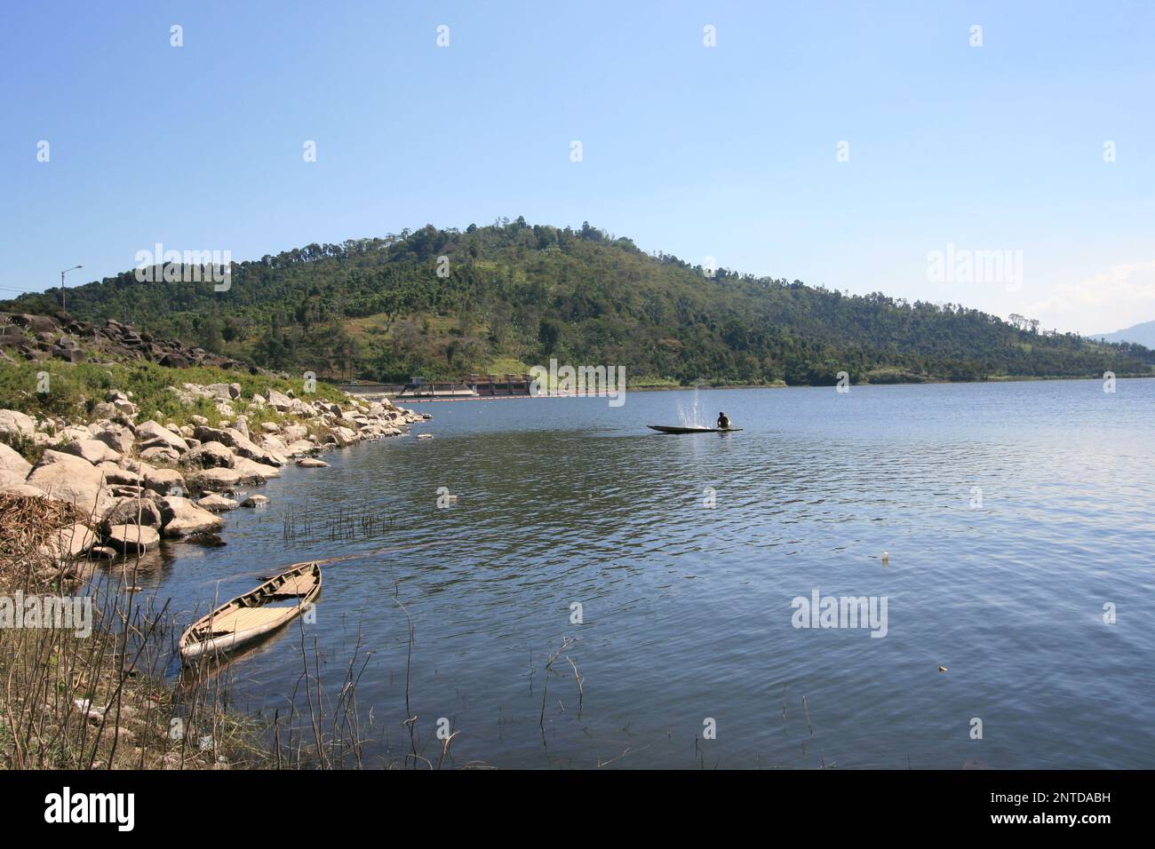 the beauty of selorejo dam in Malang City, East Java Indonesia on ...