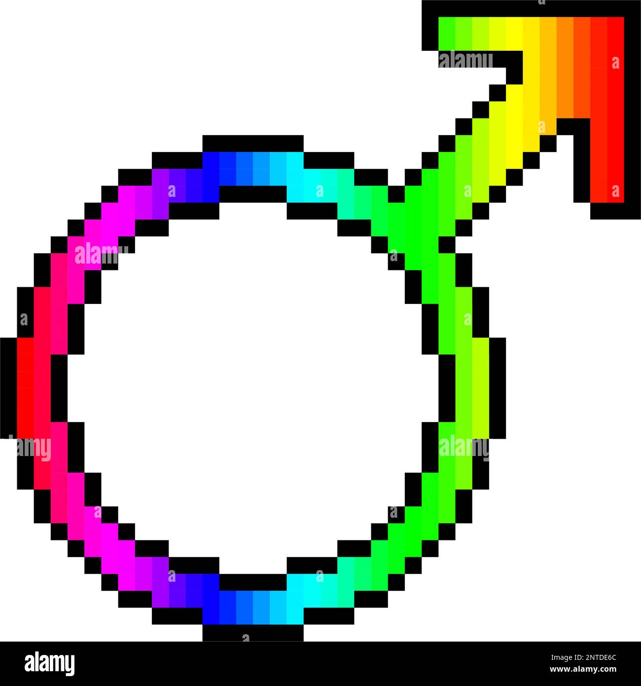 Pixel Art Of Rainbow Gender Symbol Stock Vector Image And Art Alamy