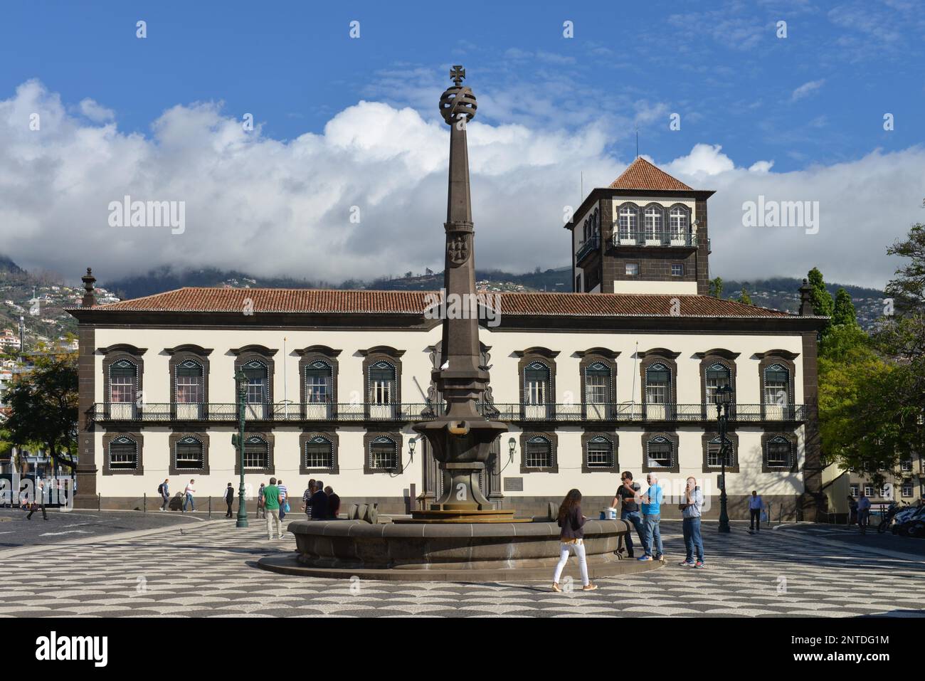 City Hall, Praca do Municipio, Funchal, Madeira, Portugal Stock Photo ...