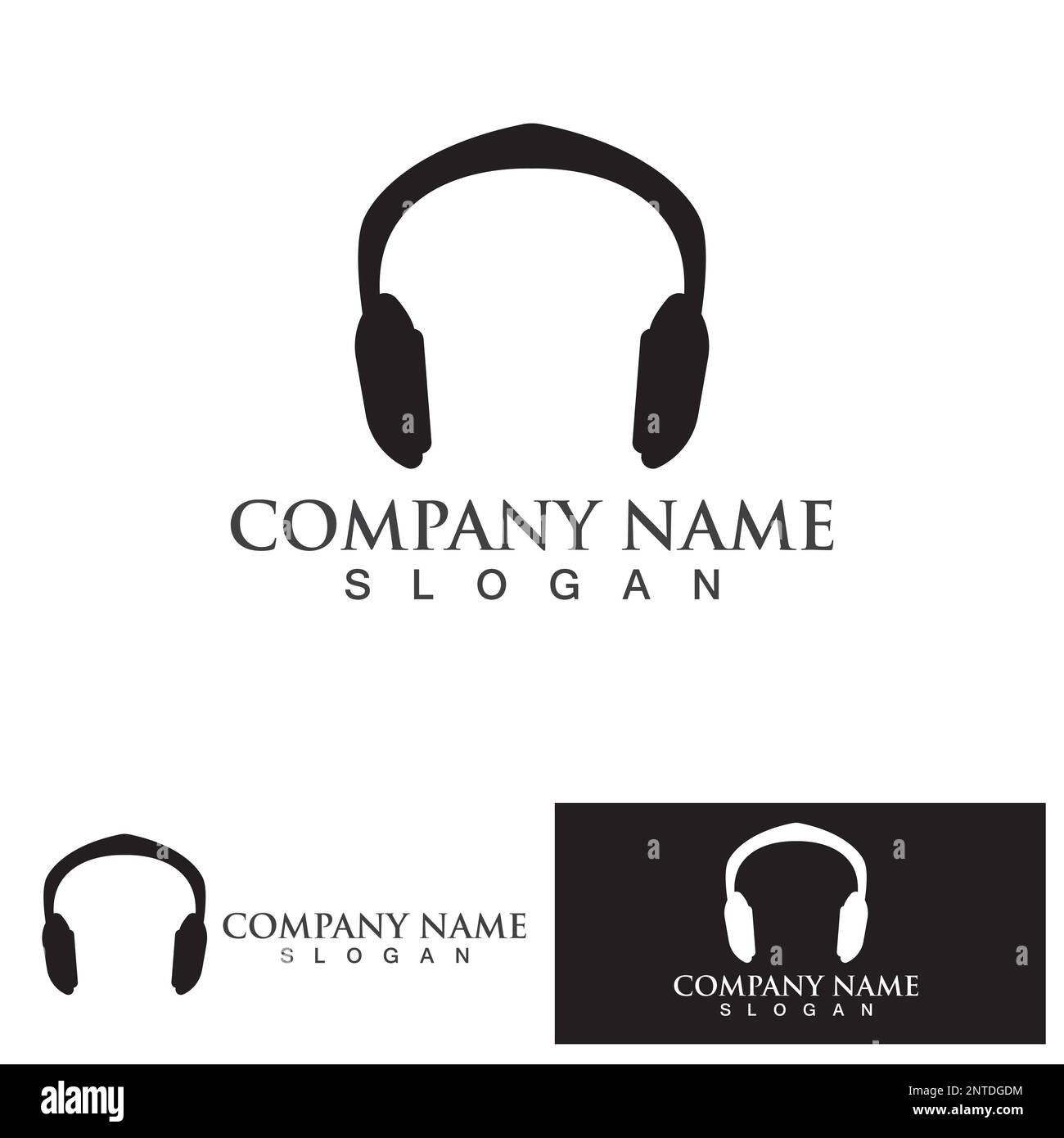 music logo icon vector design illustration template Stock Vector Image ...