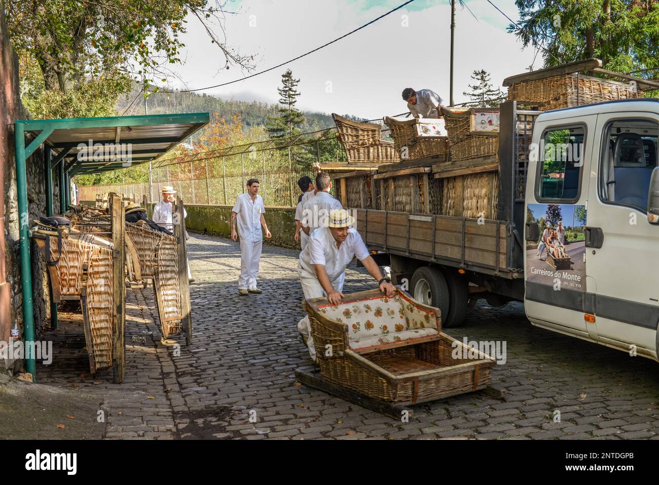 Funchal, madeira basket ride hi-res stock photography and images - Alamy