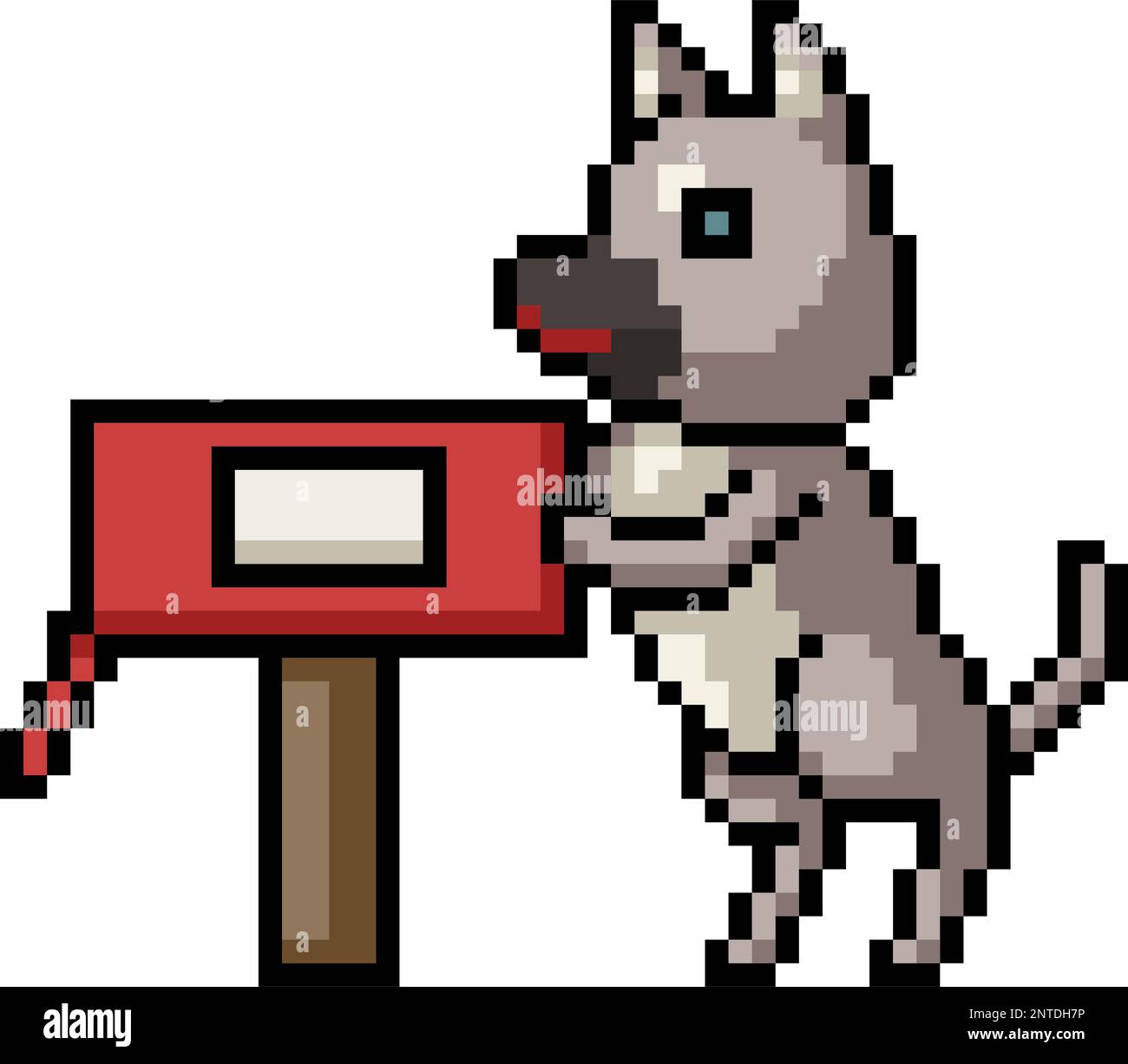 Cute dog pixel art Cut Out Stock Images & Pictures - Alamy
