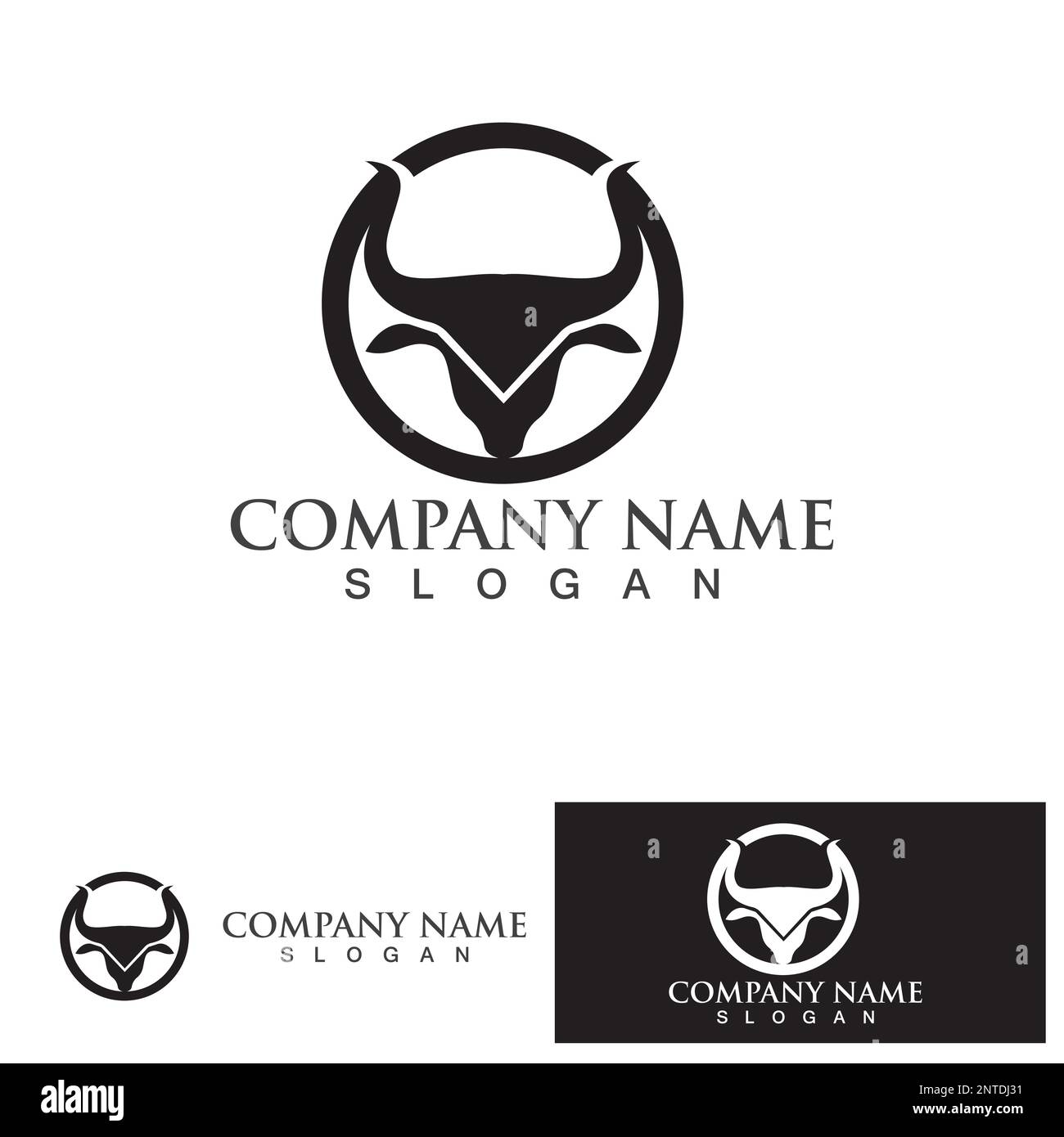Cow Logo Template vector icon illustration design Stock Vector Image ...