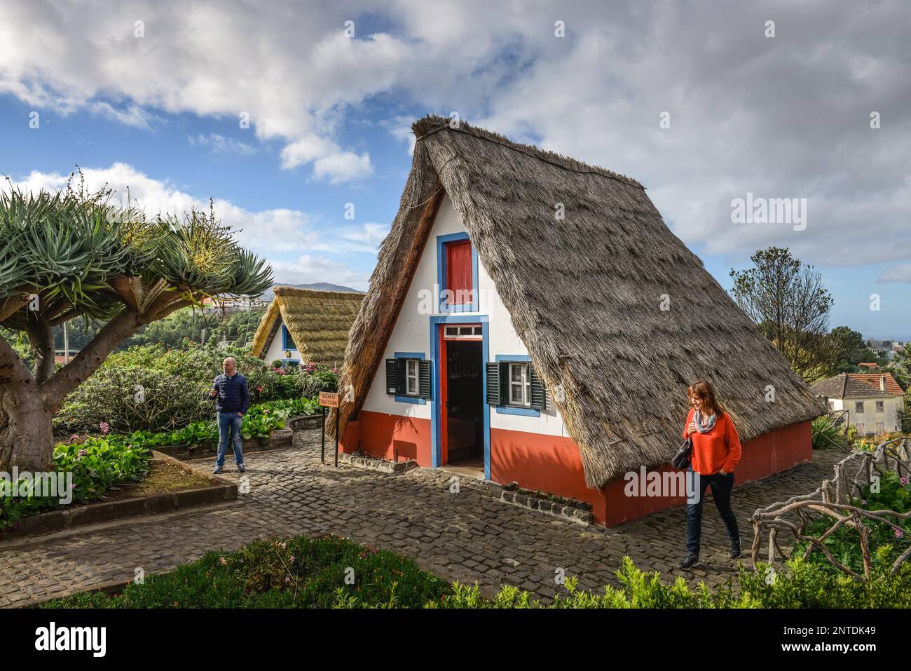 Straw houses, Santana, Madeira, Portugal Stock Photo - Alamy