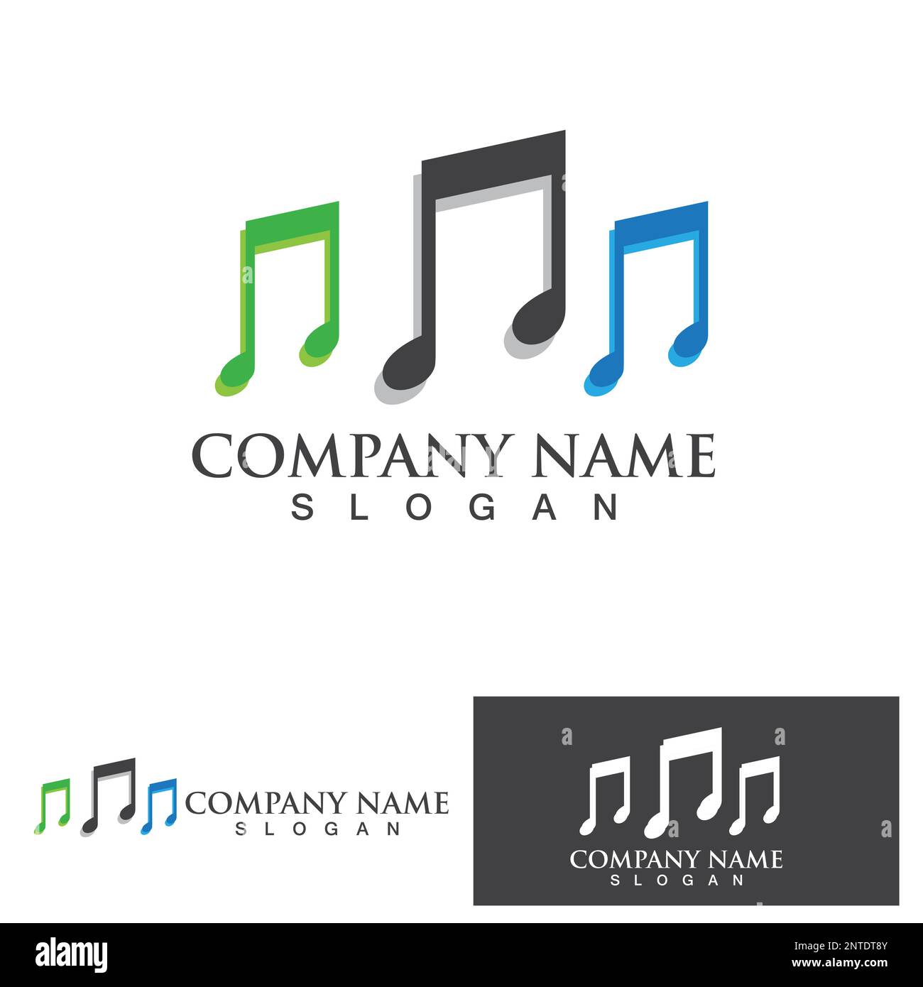 music logo icon vector design illustration template Stock Vector Image ...