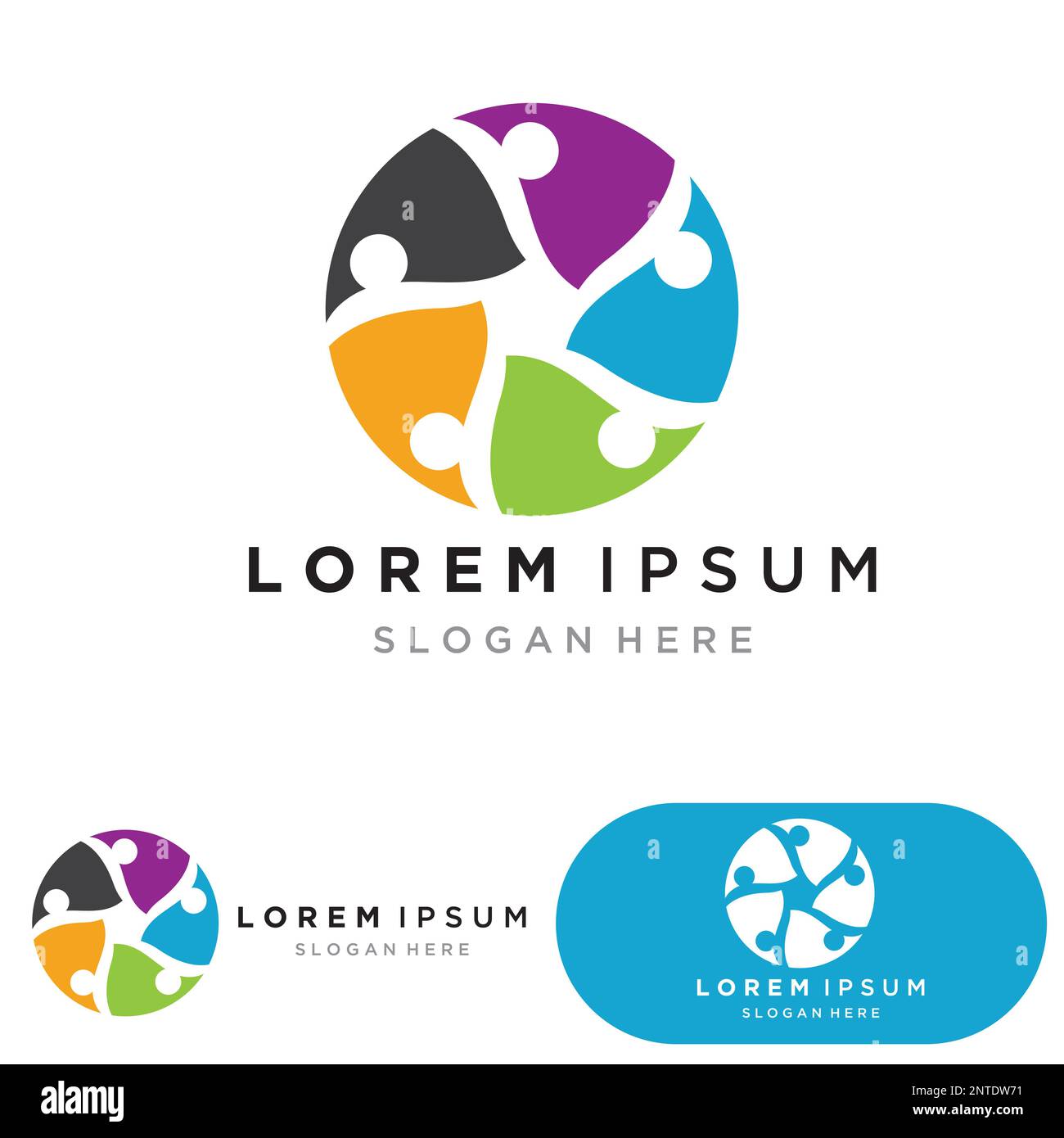 Community people group teamwork success logo Stock Vector Image & Art ...