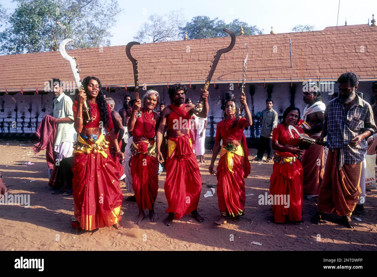 Velichappadu or Oracles in Bharani festival in Kodungallur, Kerala ...