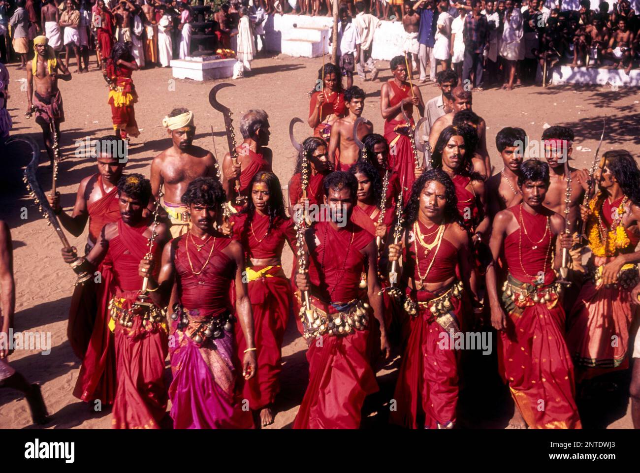 Velichappadu or Oracles in Bharani festival in Kodungallur, Kerala ...