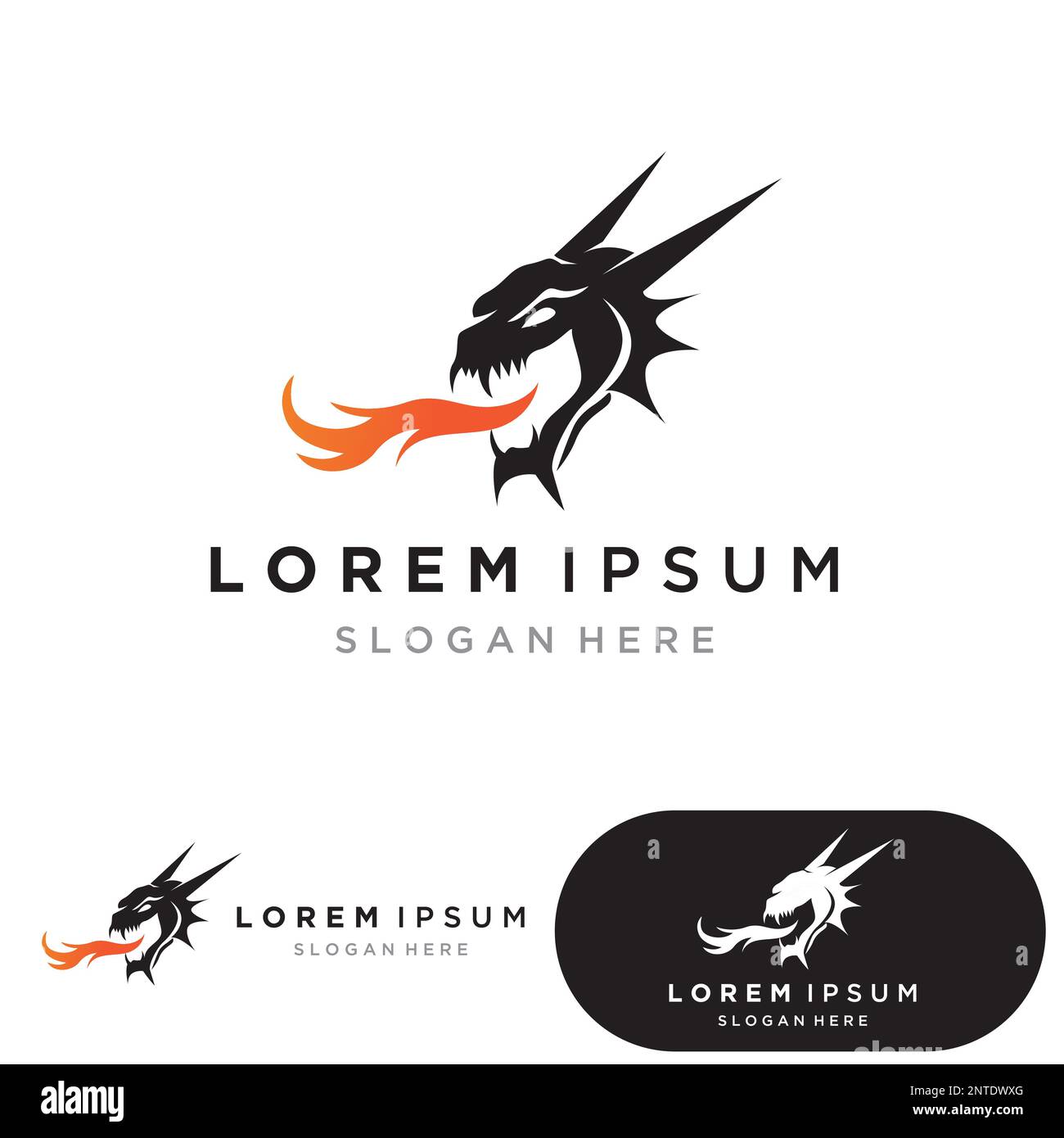 Dragon vector silhouette Cut Out Stock Images & Pictures - Alamy