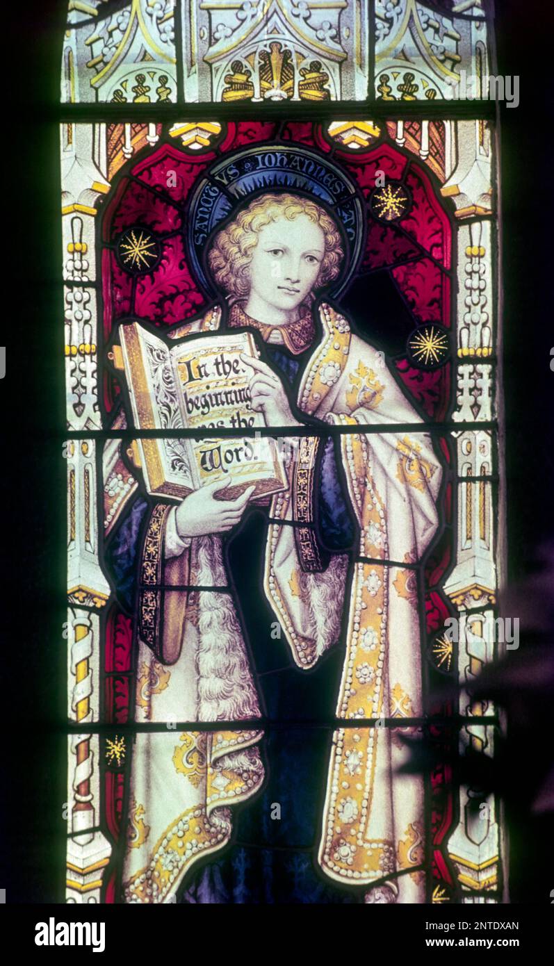 Stained glass in C. S. I Christ Church, Old Munnar, Kerala, India, Asia ...