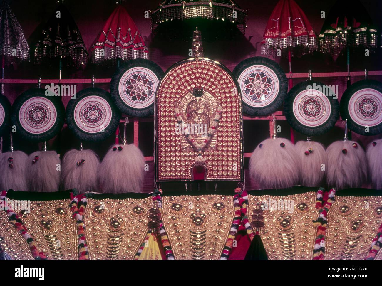 Chamayam, a display of Pooram festivel ornaments in Thrissur Trichur ...