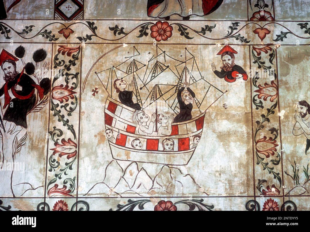 600-year-old Murals Paintings in St. George Orthodox church at Cheppad ...