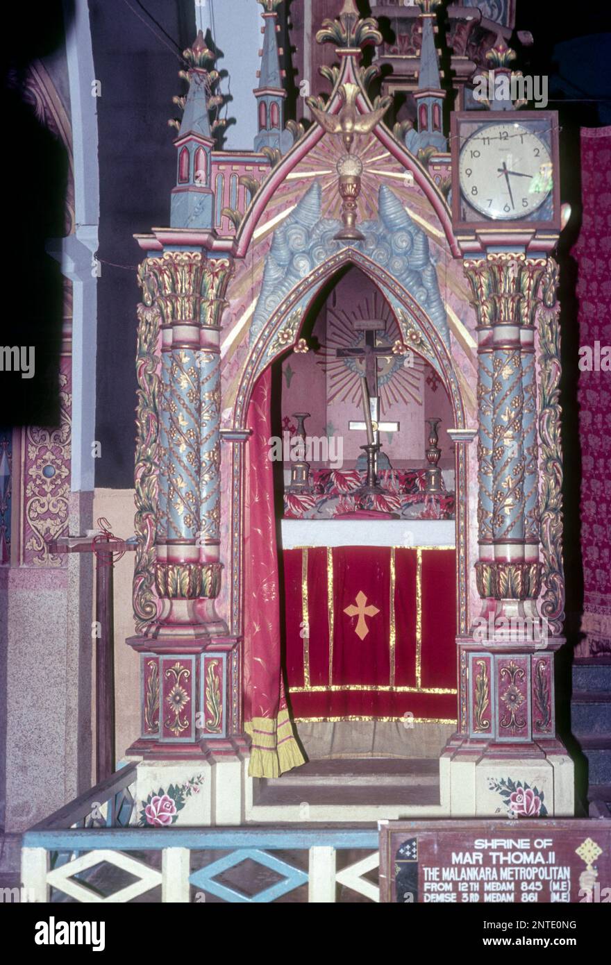 Shrine of Mar Thoma II at St. Mary's Orthodox Church, Niranam, Kerala ...