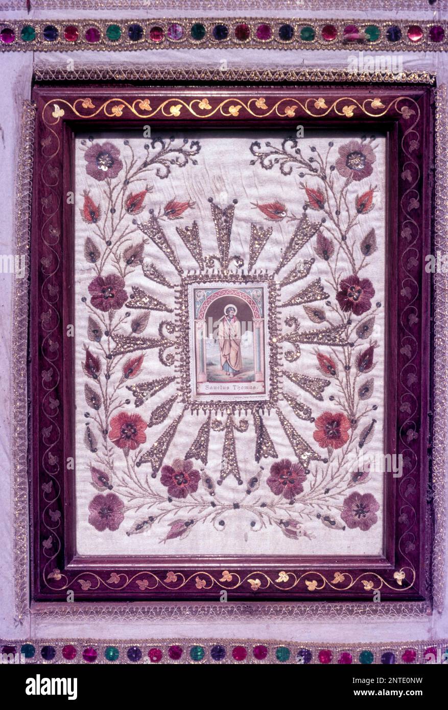 100Years Old Framed Picture of Saint. Thomas Printed as Sanctus Thomas ...