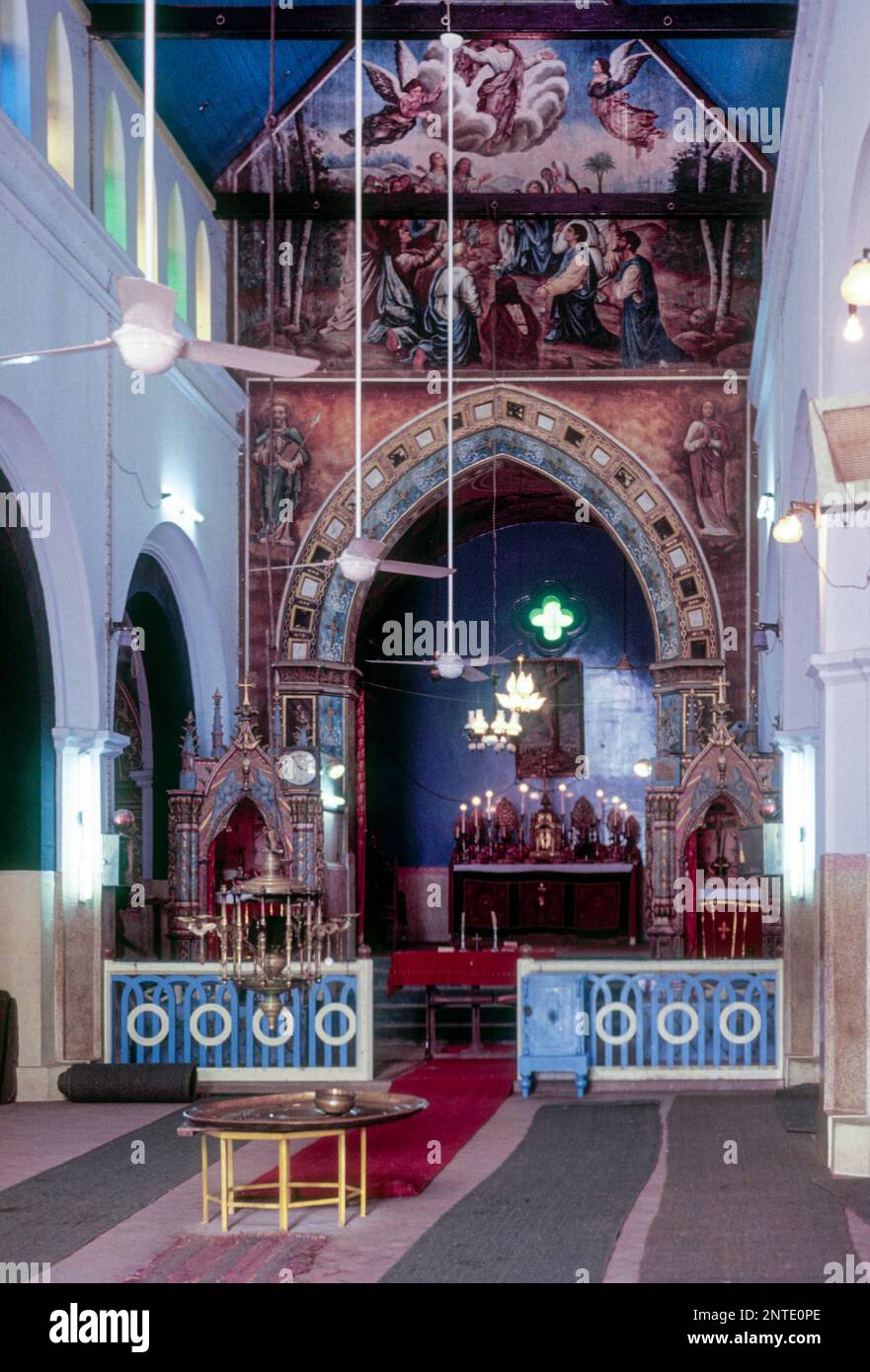 Interior view St. Mary's Orthodox Church, Niranam, Kerala, South India ...