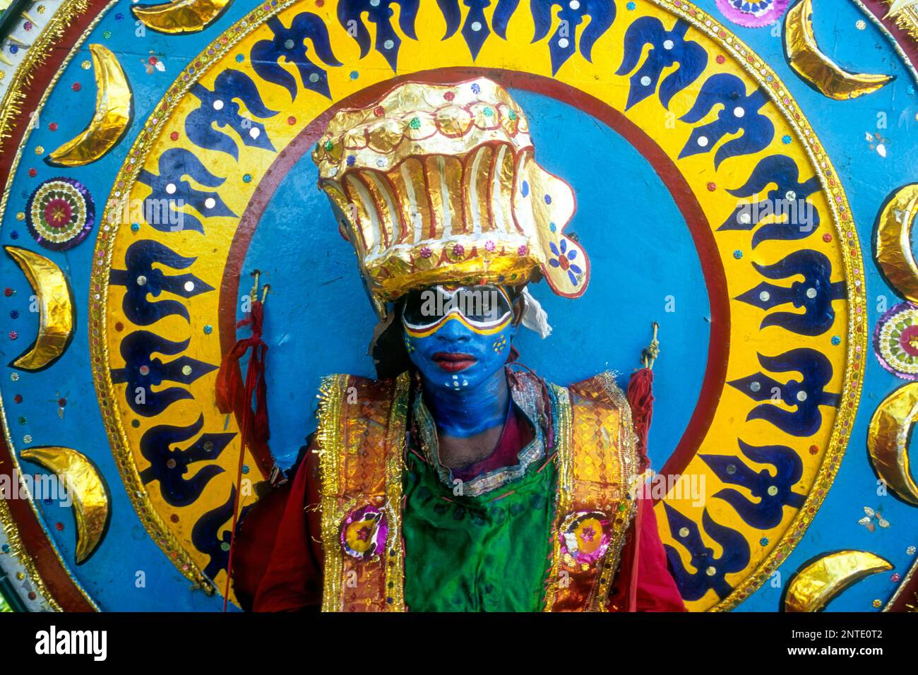 Theyyam dancer, temple ritual dance, Kerala, South India, India, Asia ...